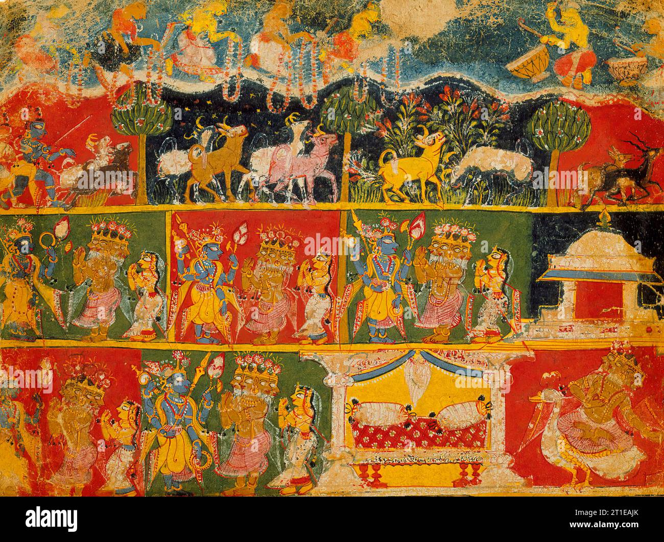 Folio from bhagavata purana ancient stories of the lord recto hi-res ...