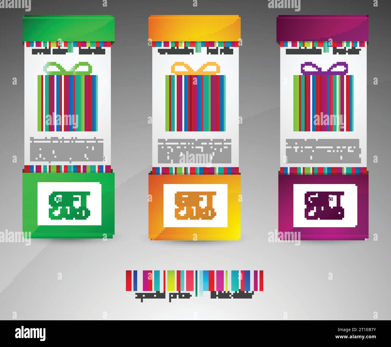 Set of color gift cards. Vector illustration Stock Vector Image & Art ...