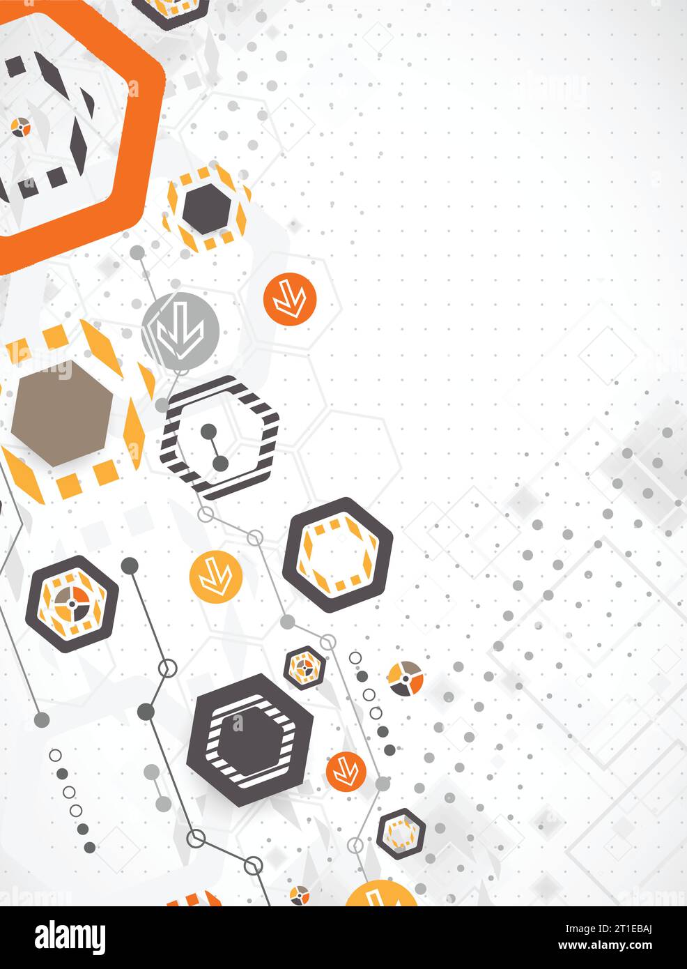 New technology hexagonal business background. Vector Stock Vector Image ...