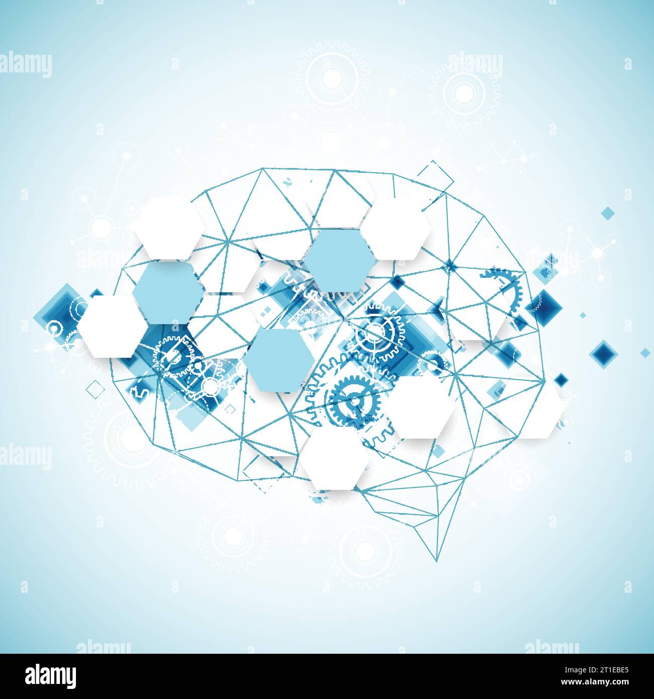 Abstract digital brain,technology concept. Vector Stock Vector Image & Art - Alamy