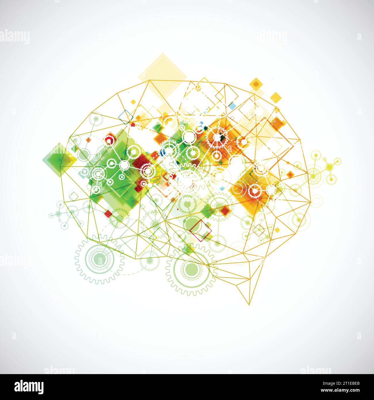 Abstract digital brain,technology concept. Vector Stock Vector Image ...