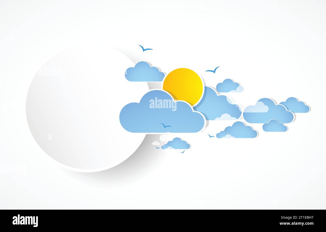Sky with clouds banner. Vector Stock Vector Image & Art - Alamy