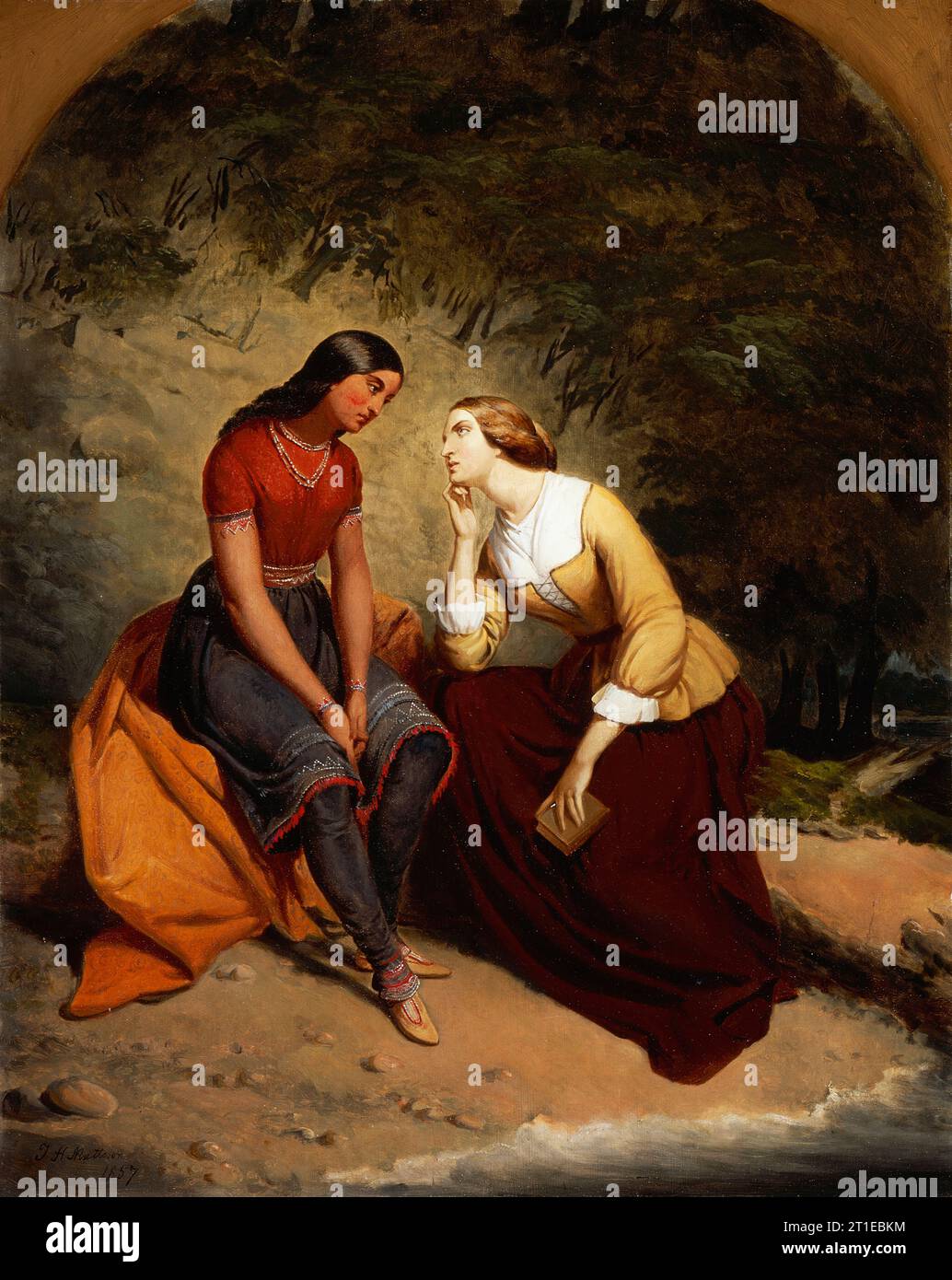 The Meeting of Hetty and Hist, 1857. Characters from the novel "The ...