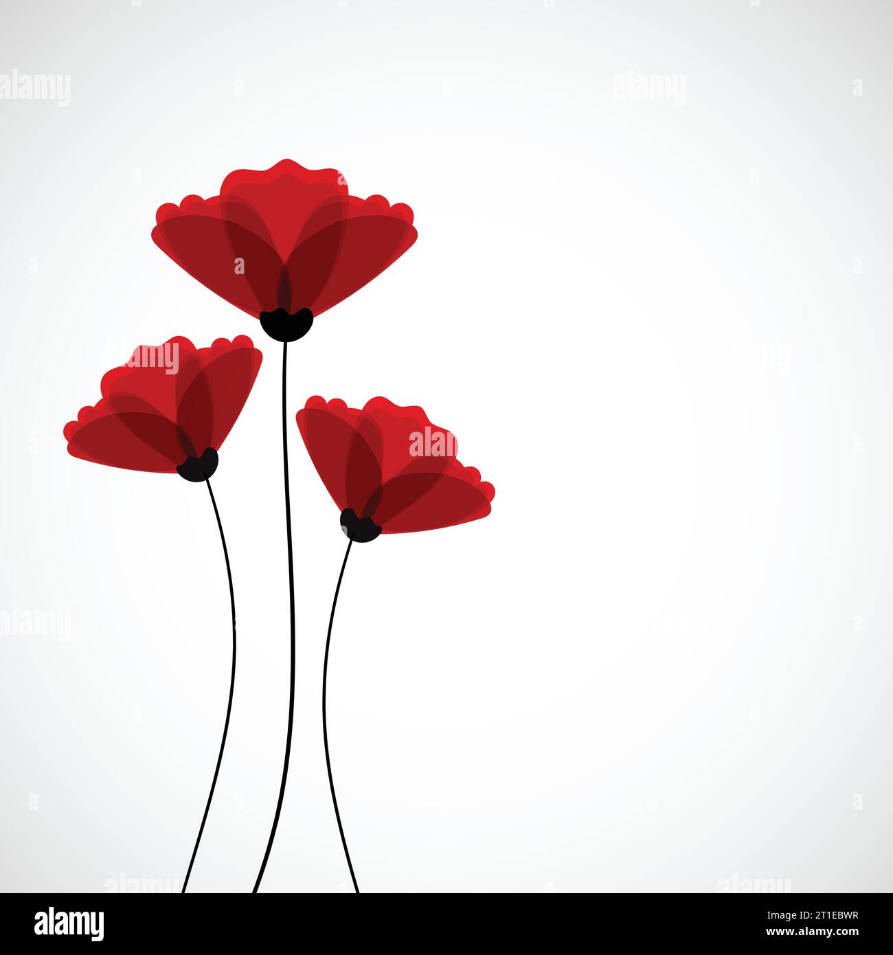 Abstract nature background. Red poppy flowers. Vector Stock Vector ...