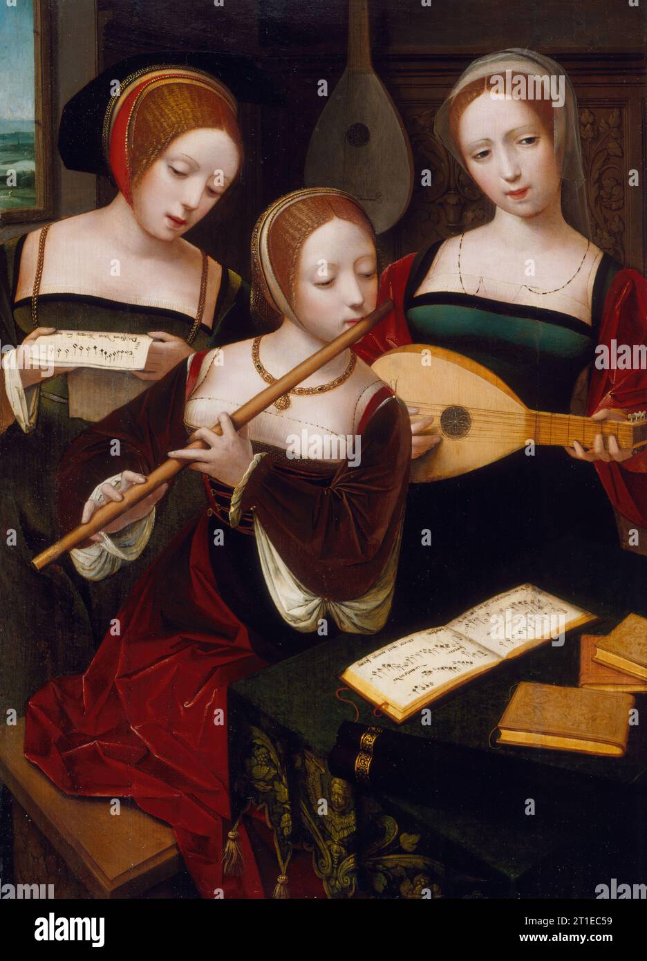 Three figures playing musical instruments hi-res stock photography and ...