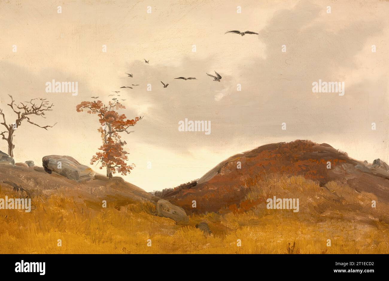 Landscape with Crows, c1830 Stock Photo - Alamy