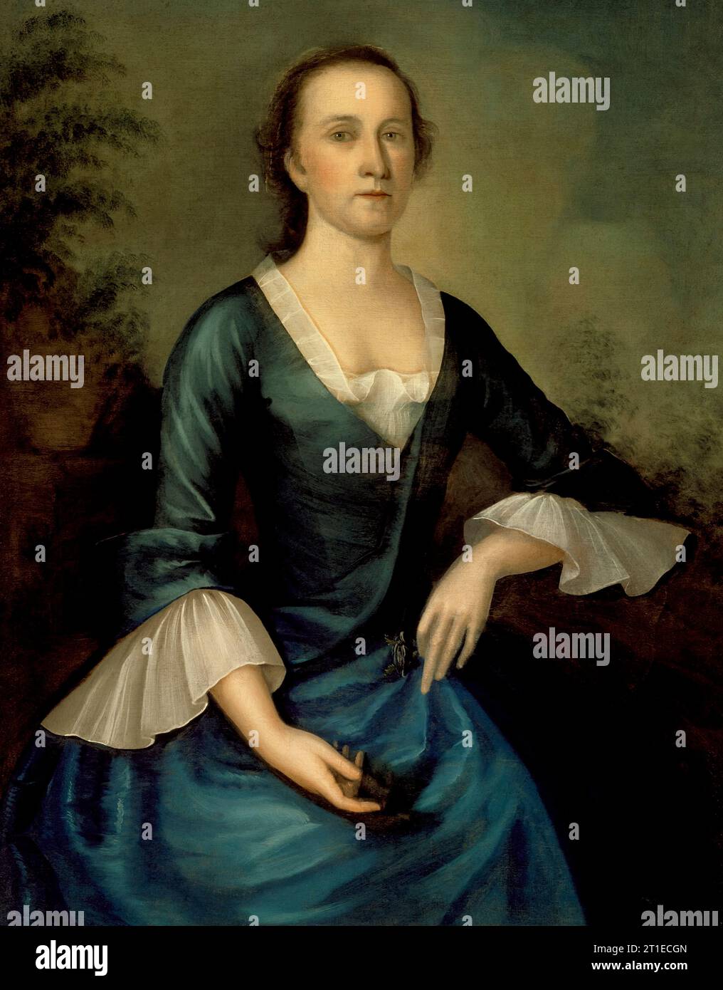 Portrait of Sarah Larrabee Edes, c1760.The younger daughter of Captain ...