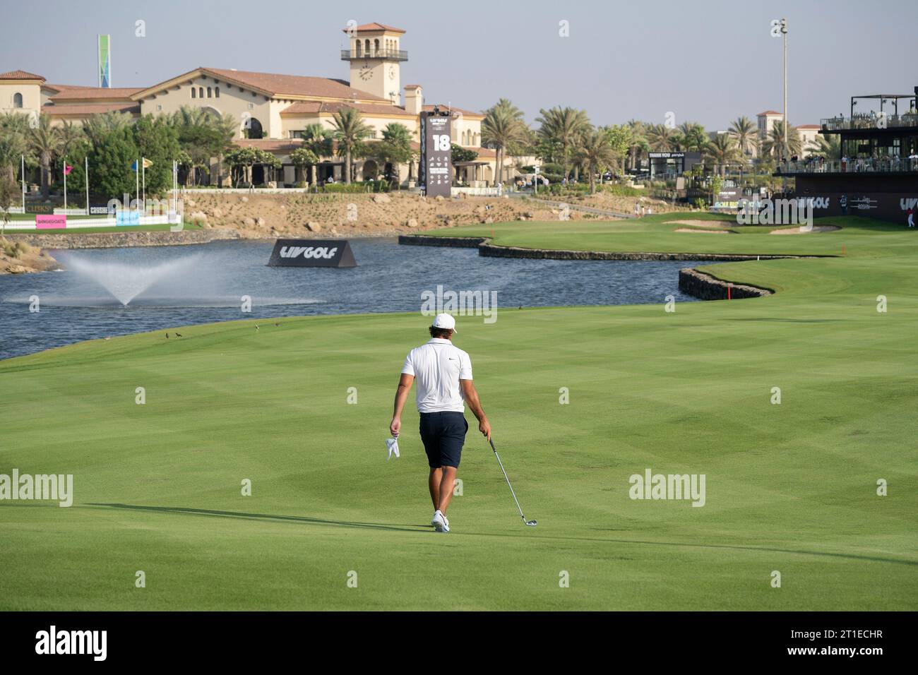 Captain Brooks Koepka of Smash GC walks along the 18th hole during the ...