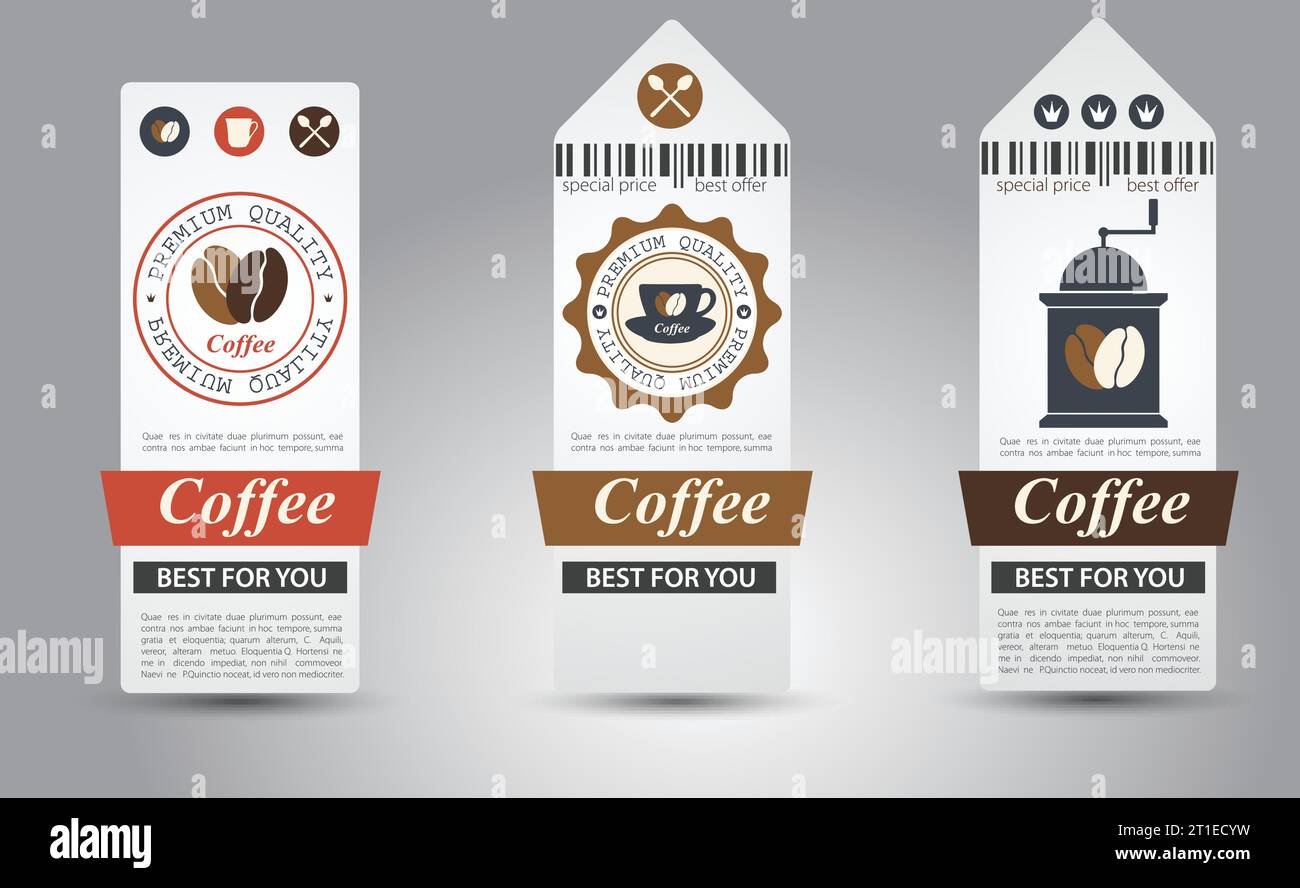 Set of coffee labels. Vector Stock Vector Image & Art - Alamy