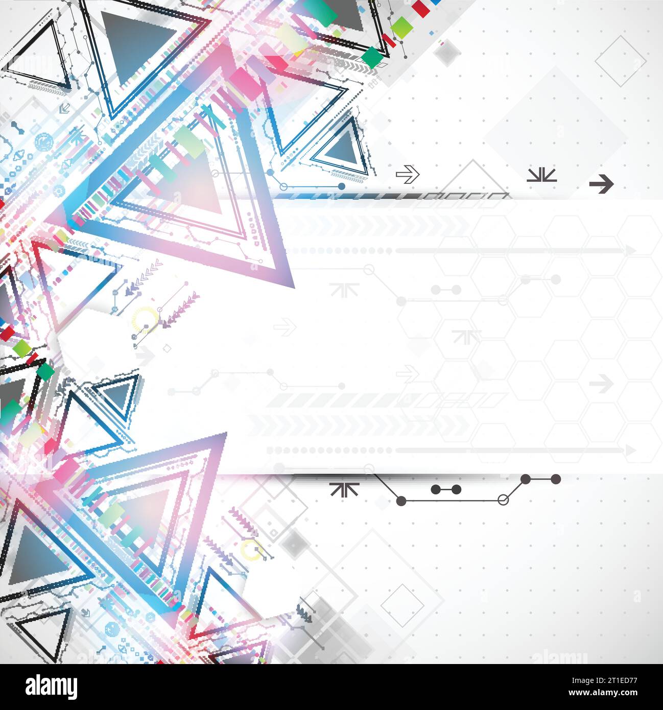 Abstract technology triangle background. Vector Stock Vector Image ...