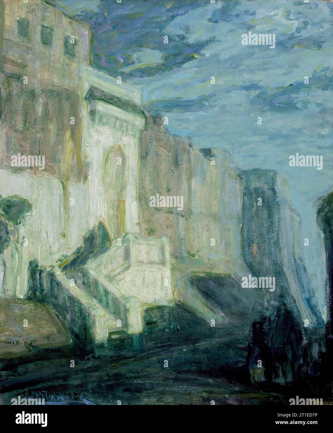 Moonlight: Walls of Tangiers, between c1913 and c1914 Stock Photo - Alamy
