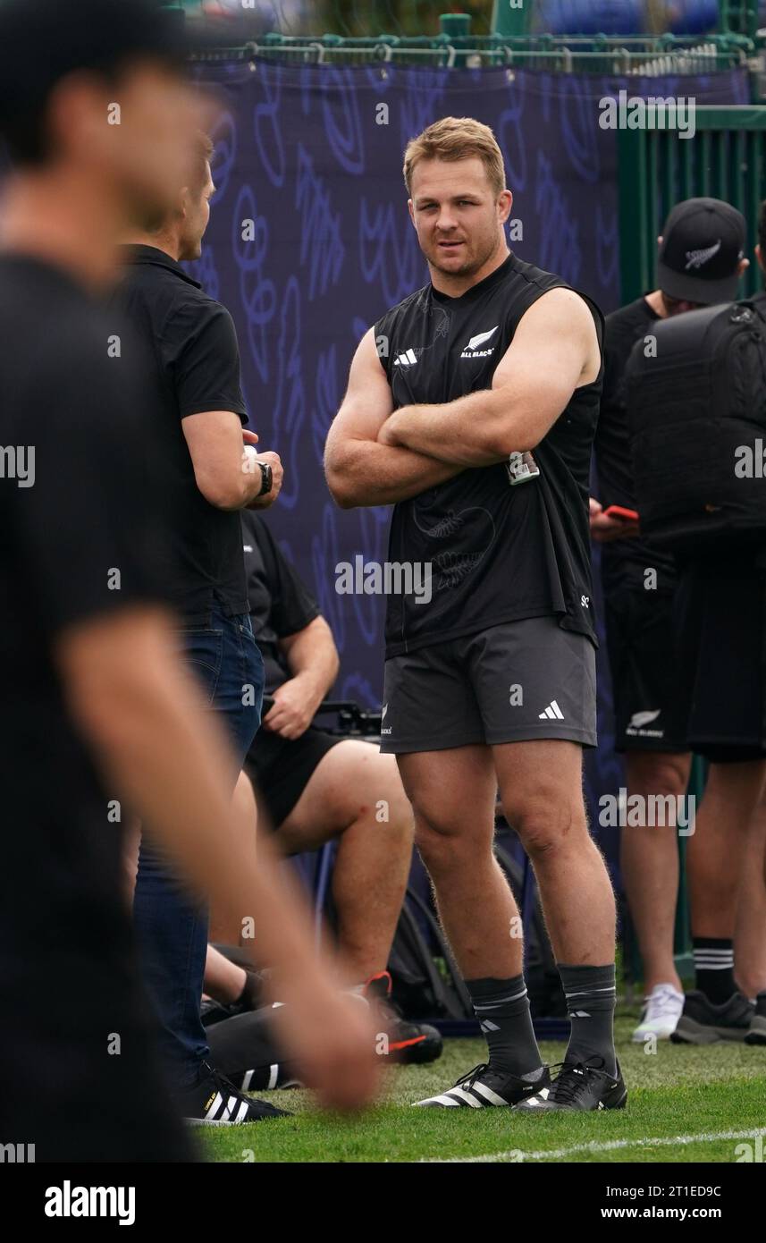New Zealand captain Sam Cane during the team run at the INSEP in Paris ...