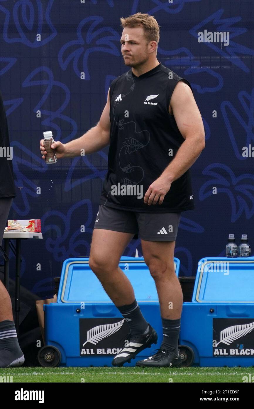 New Zealand captain Sam Cane during the team run at the INSEP in Paris ...