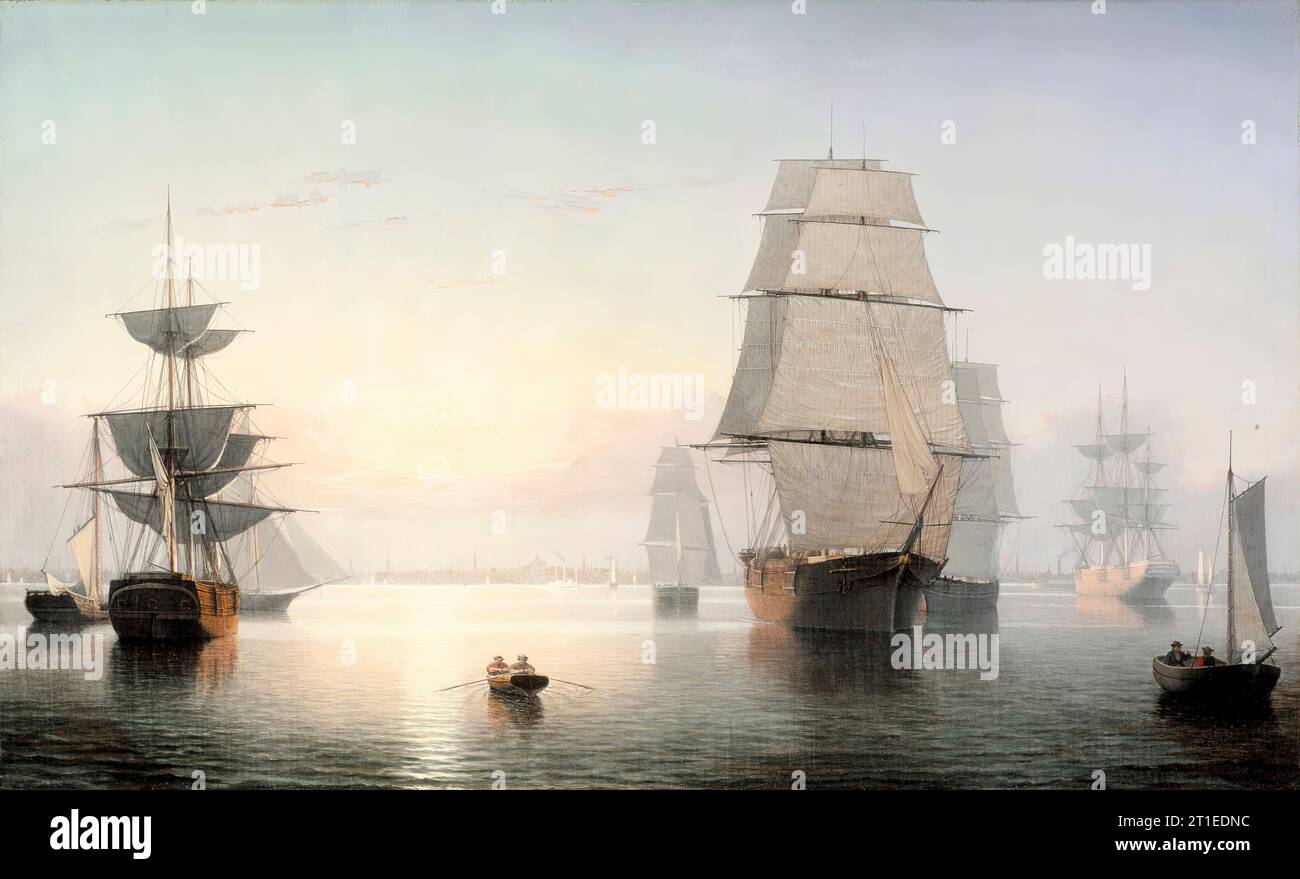 Boston harbor in 1850s hi-res stock photography and images - Alamy