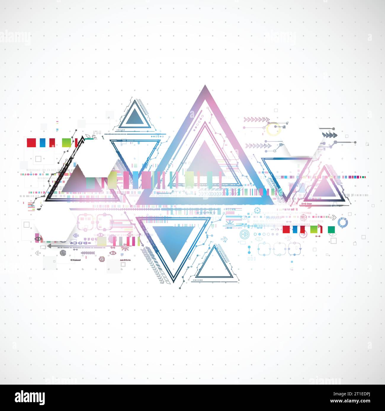 Abstract technology triangle background. Vector Stock Vector Image ...