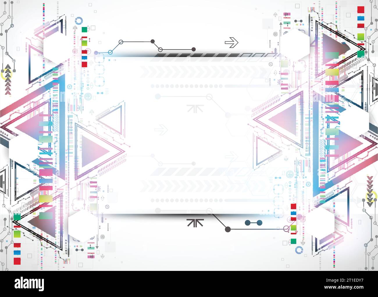 Abstract technology triangle background. Vector Stock Vector Image ...