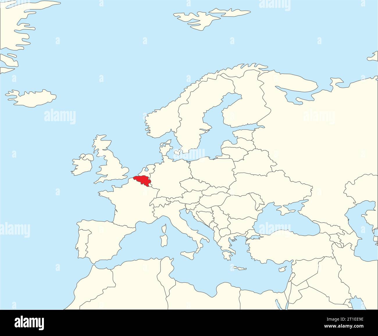 Location map of the KINGDOM OF BELGIUM, EUROPE Stock Vector Image & Art ...
