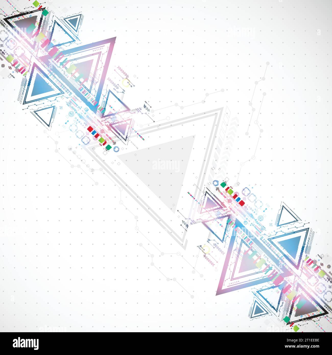 Abstract technology triangle background. Vector Stock Vector Image ...