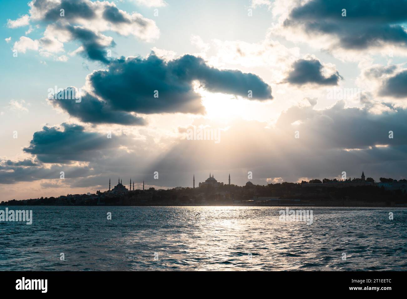 Istanbul background photo with dramatic sky and sunrays. Visit Istanbul ...