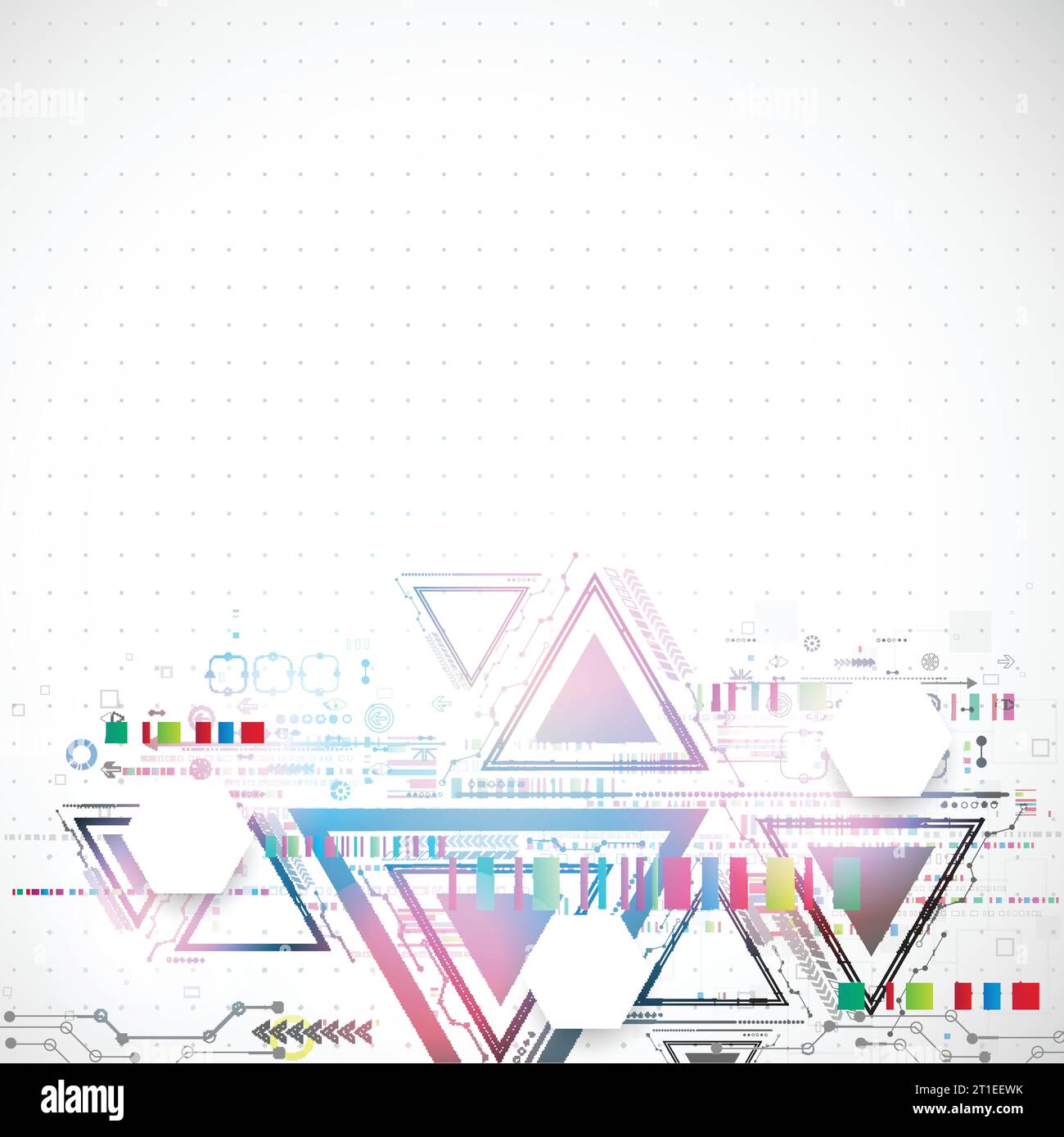 Abstract technology triangle background. Vector Stock Vector Image ...
