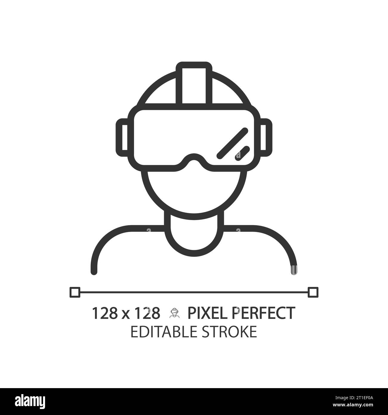 Virtual reality gaming, stroke Black and White Stock Photos & Images ...