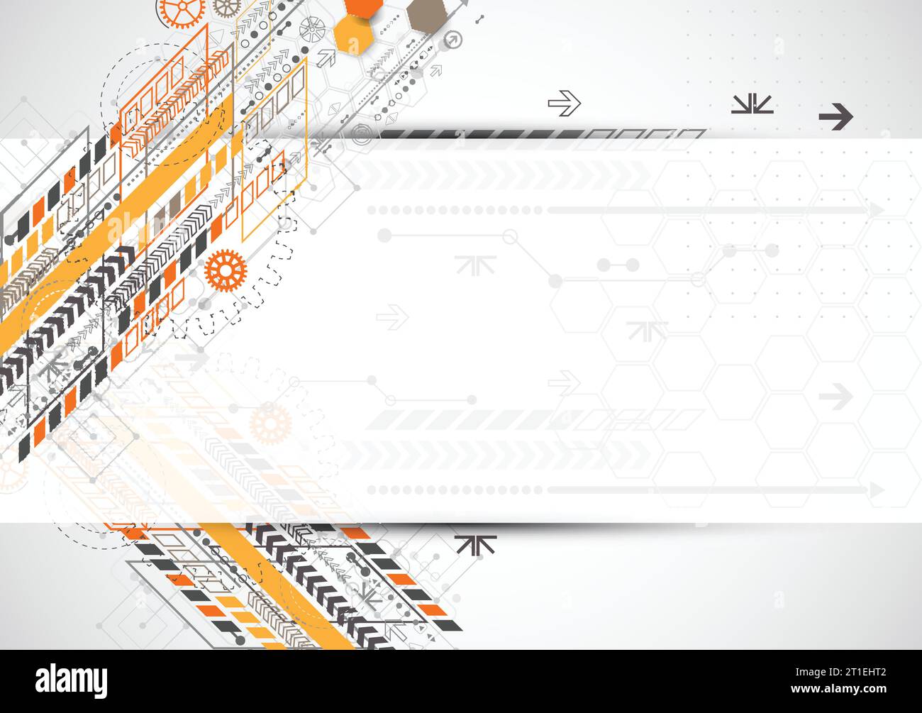 Abstract background with various technological elements. Vector ...