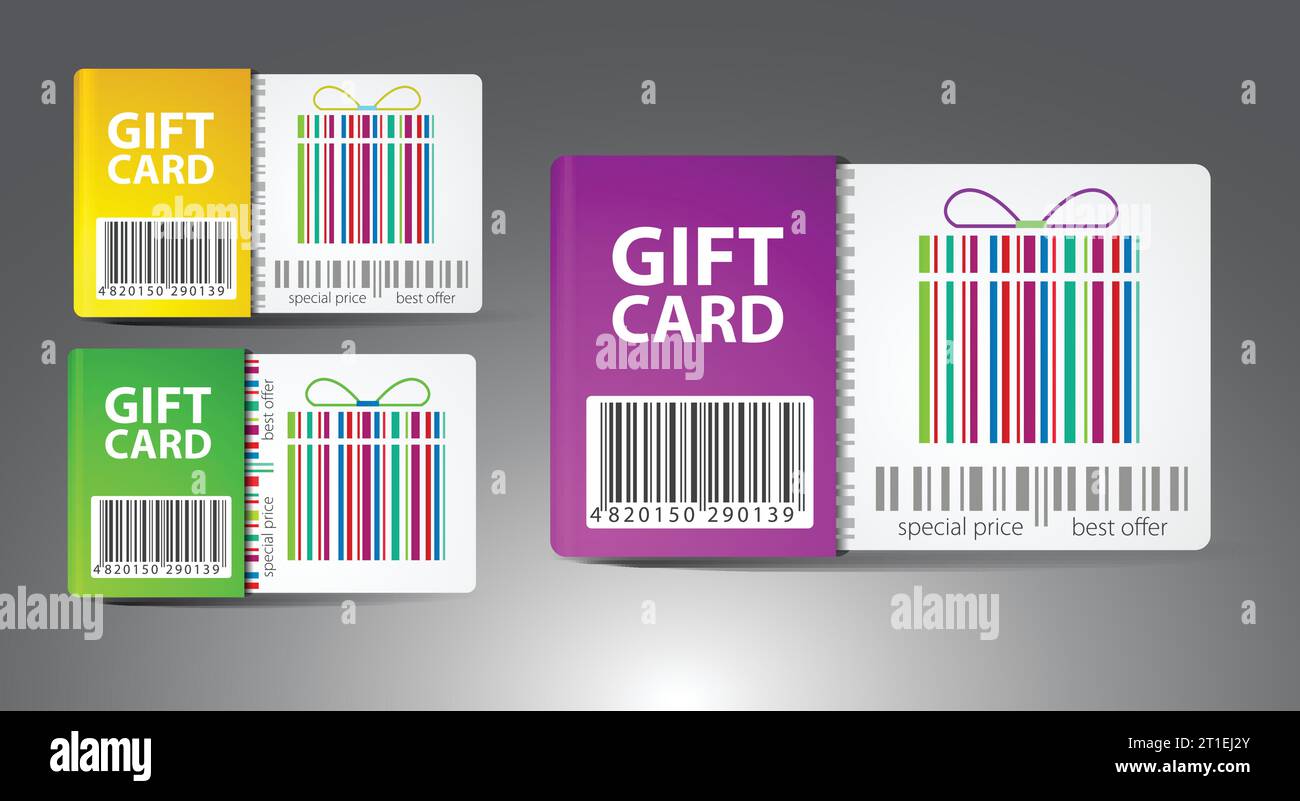 Set of color gift cards. Vector illustration Stock Vector Image & Art ...