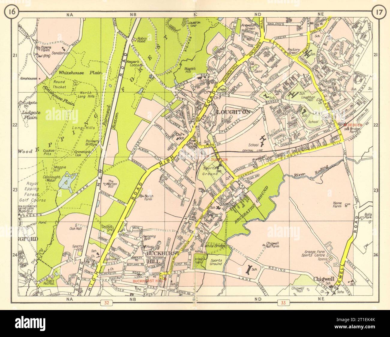 Map london 1953 hi-res stock photography and images - Alamy