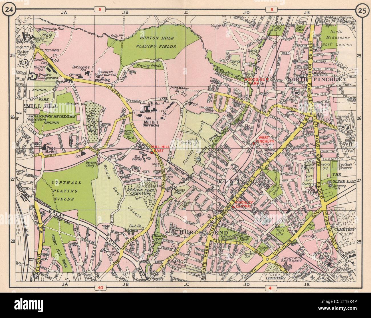 London 1953 map hi-res stock photography and images - Alamy