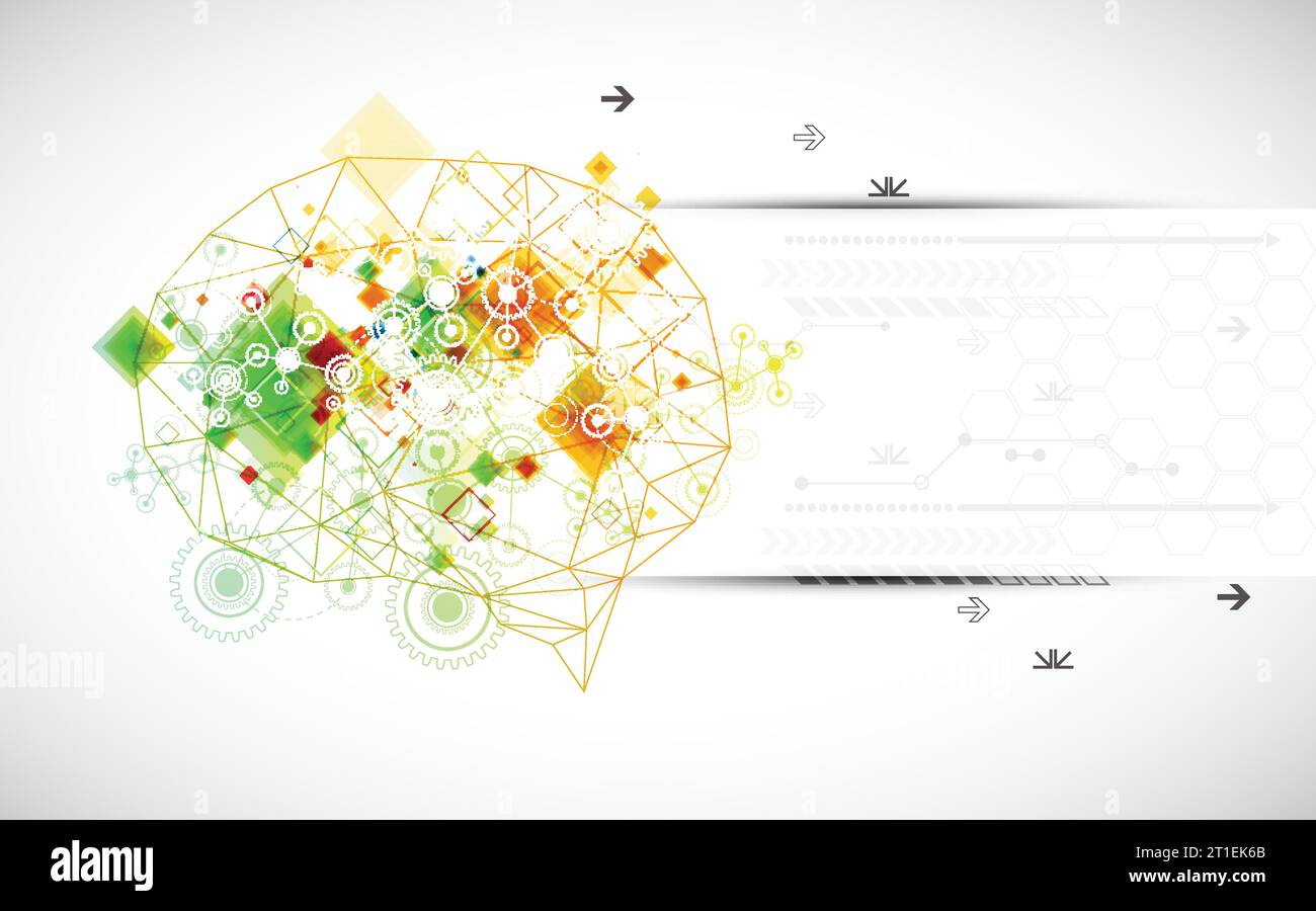 Abstract digital brain,technology concept. Vector Stock Vector Image & Art - Alamy