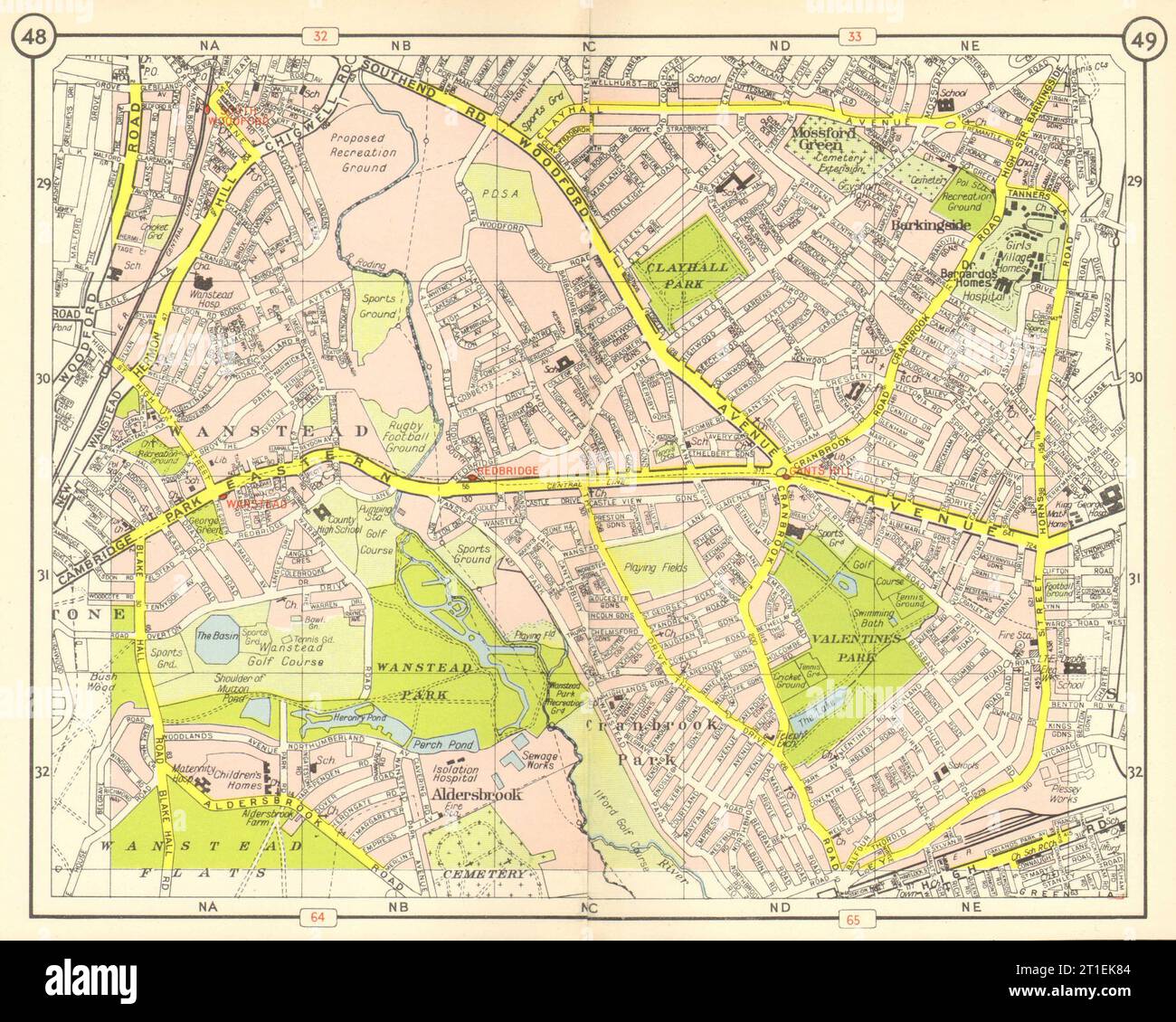 Map london 1953 hi-res stock photography and images - Alamy