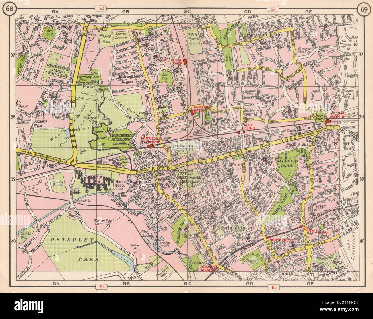 London 1953 map hi-res stock photography and images - Alamy