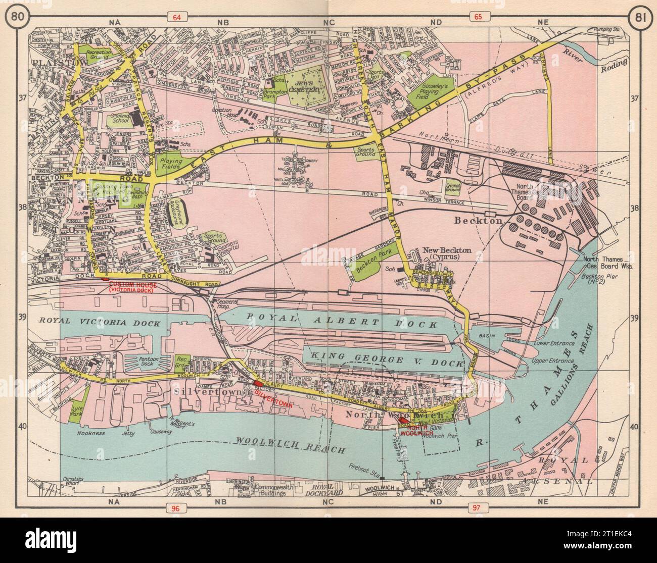Map london 1953 hi-res stock photography and images - Alamy