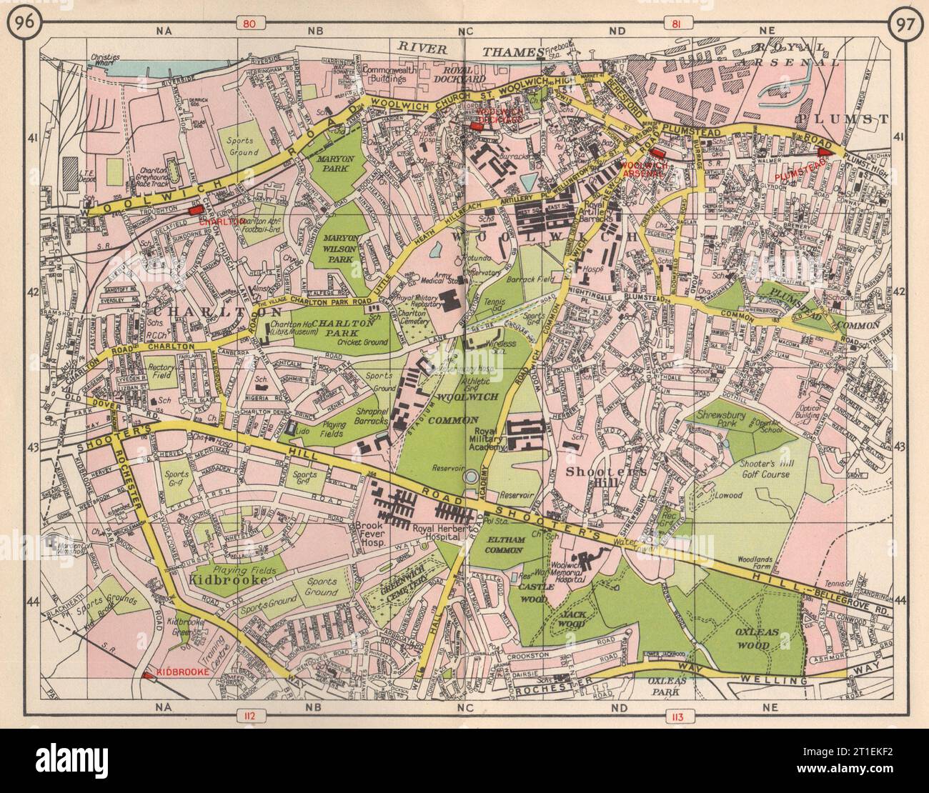 London 1953 map hi-res stock photography and images - Alamy