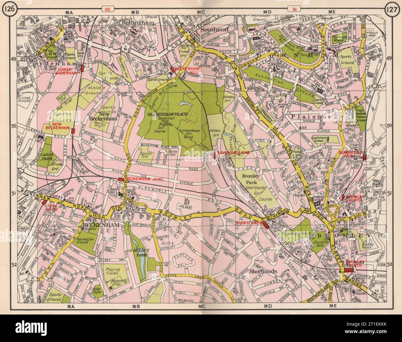 Map london 1953 hi-res stock photography and images - Alamy