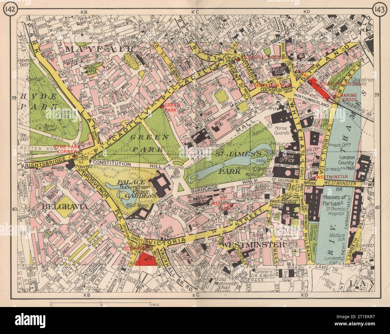 Belgravia london street map hi-res stock photography and images - Alamy