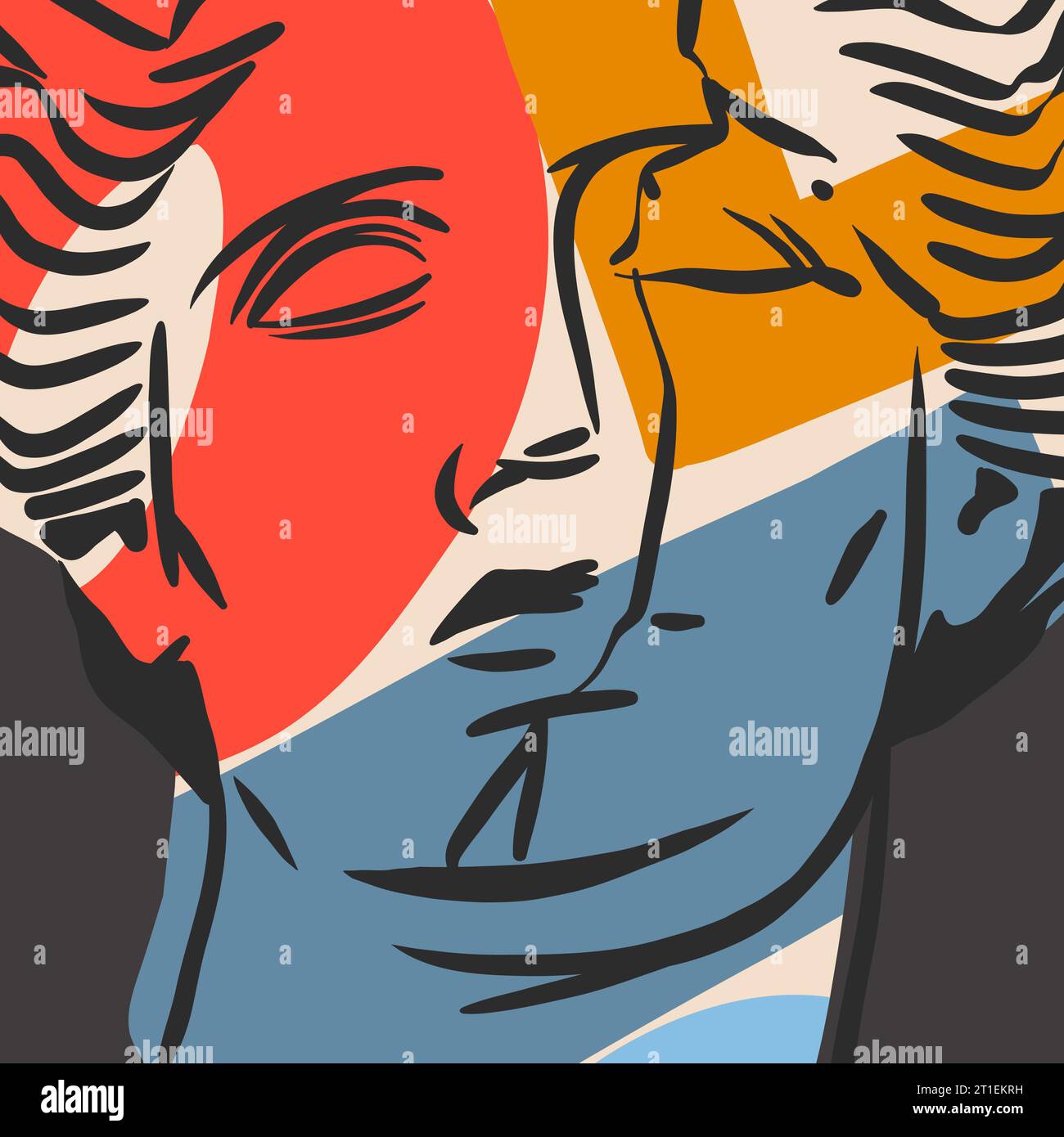 Hand drawn vector abstract graphic, antique ancient sculpture statues ...