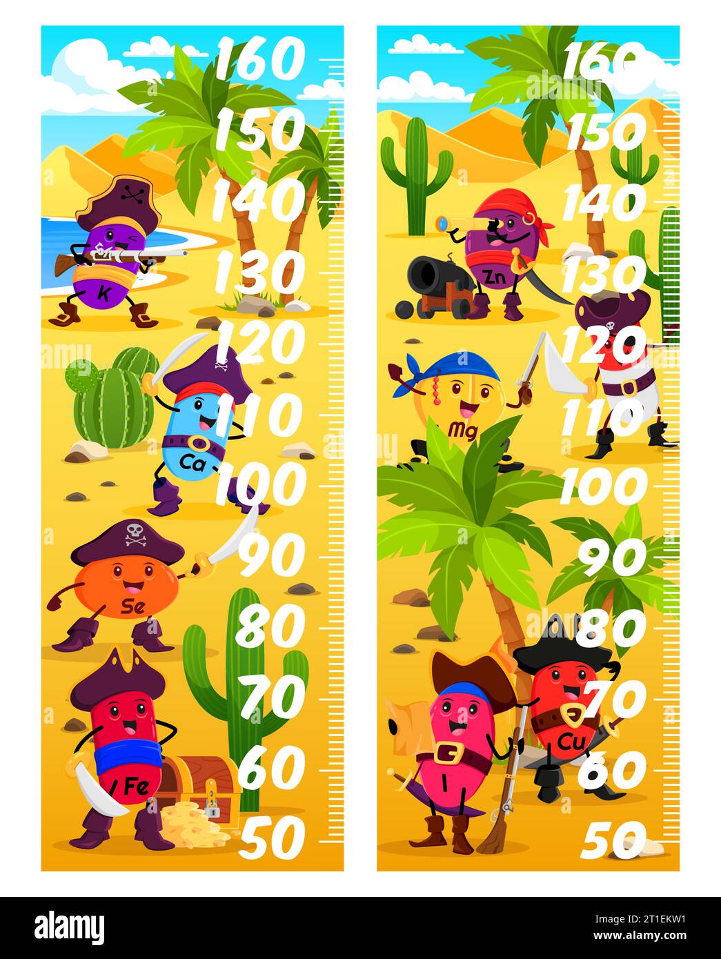 Kids height measure chart ruler. vitamins and micronutrient pirates and ...