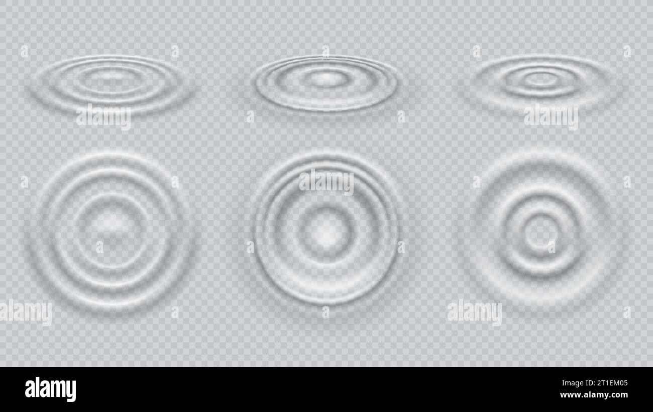 Water drop ripple top view Stock Vector Images - Alamy