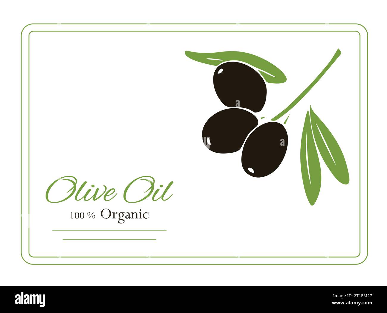 Olive Oil Label Design, black olives. Olive Oil 100% organic label ...