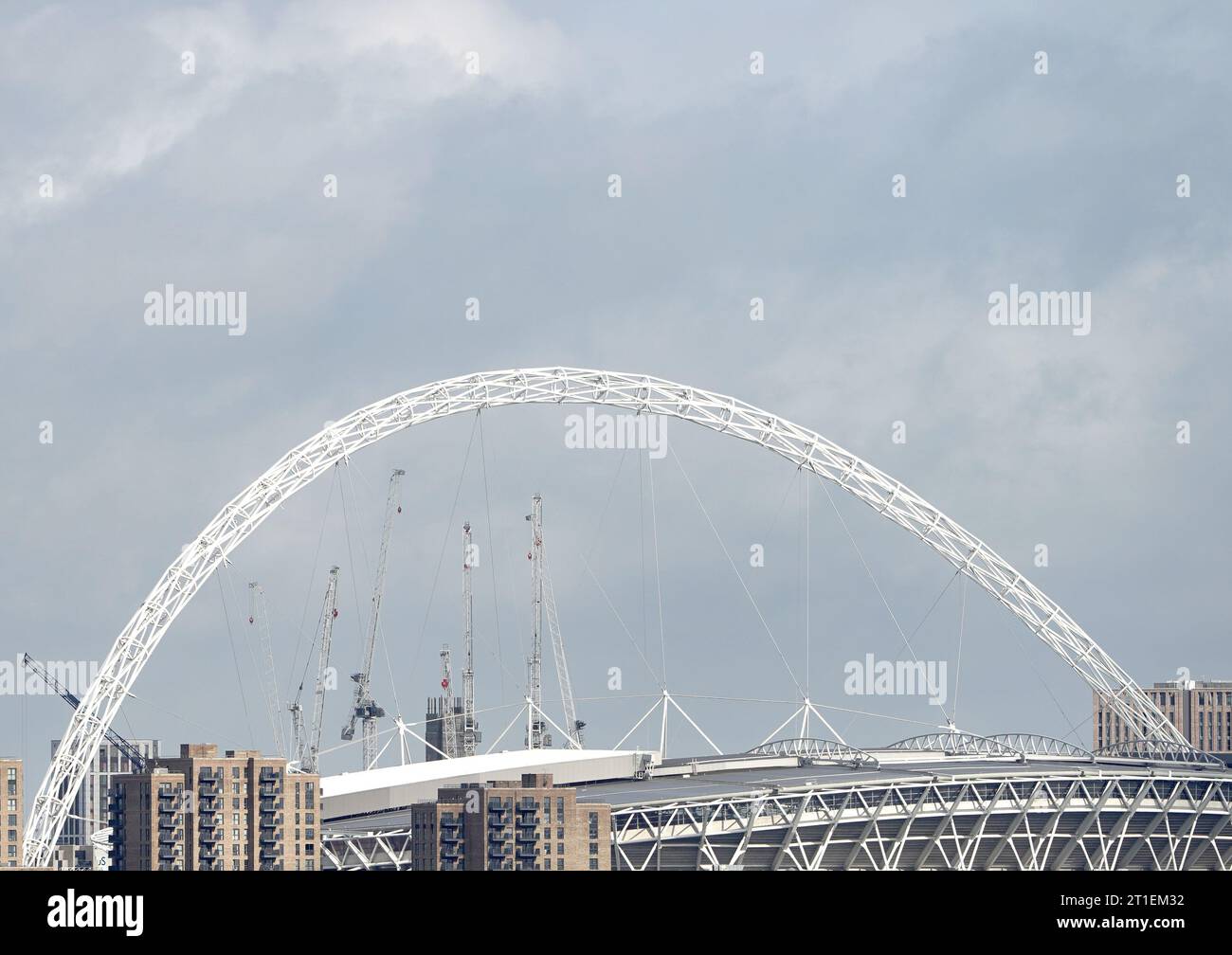 A general view of the Wembley Arch ahead of the international friendly ...