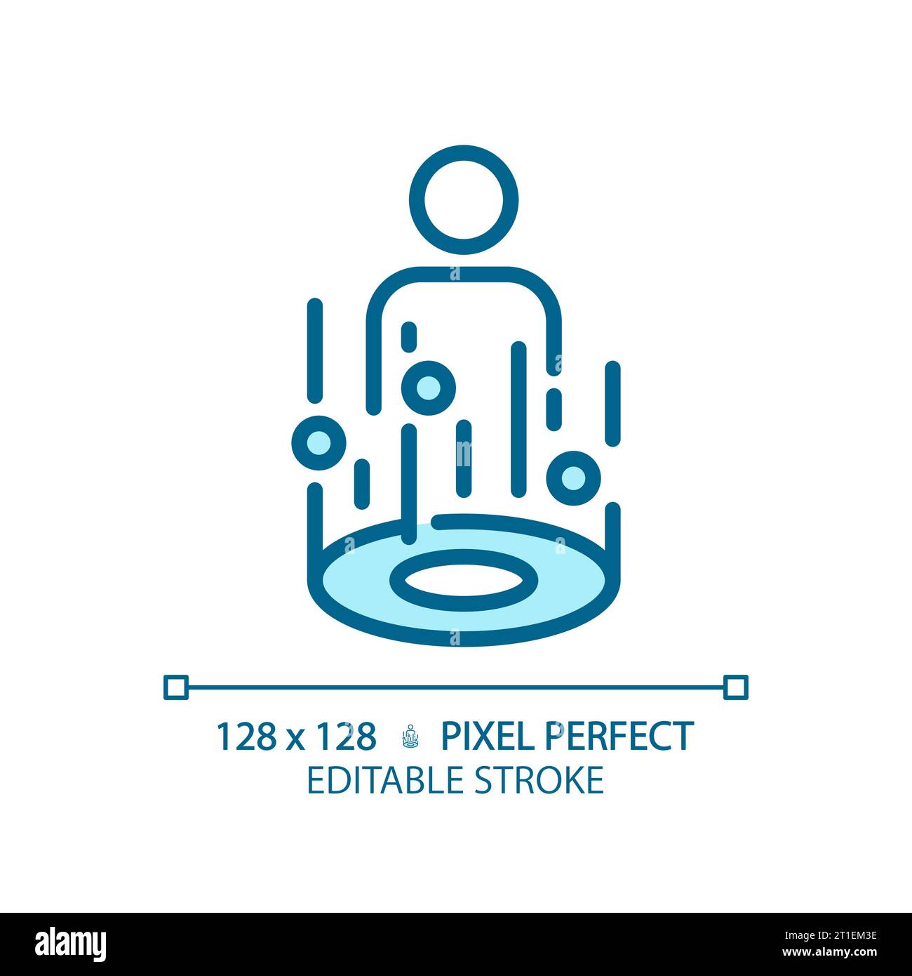 2D thin linear blue mixed reality icon Stock Vector Image & Art - Alamy