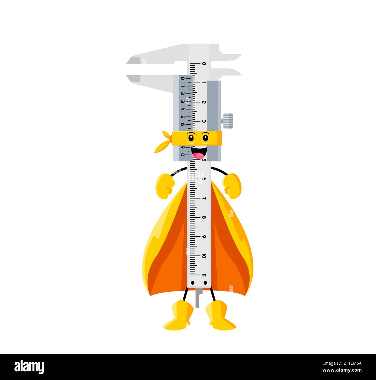 Cartoon calipers or trammel tool superhero character. Isolated vector ...