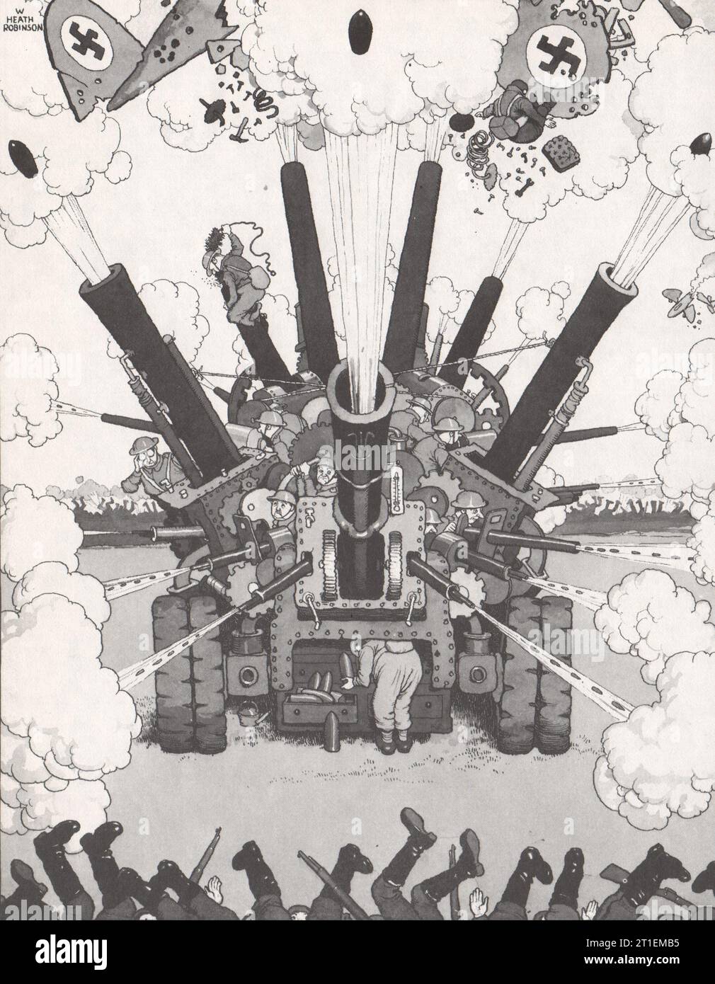 HEATH ROBINSON. Hit or Missler Gun. Second World War 1973 old vintage ...