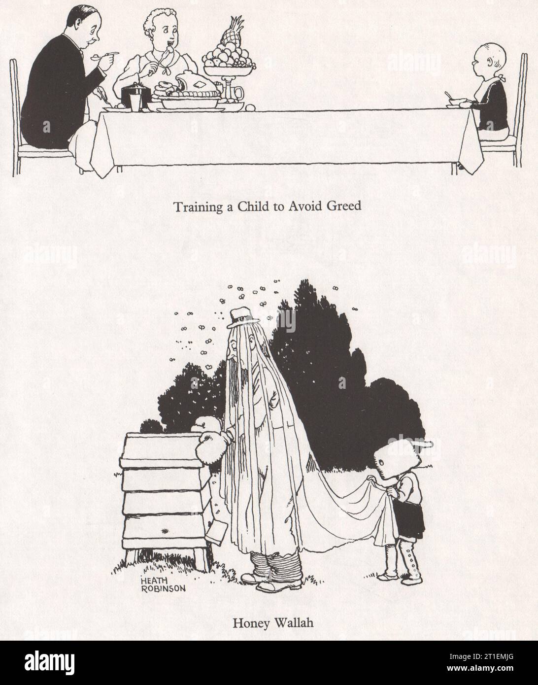 HEATH ROBINSON. Training a Child to Avoid Greed; Honey Wallah. Domestic ...