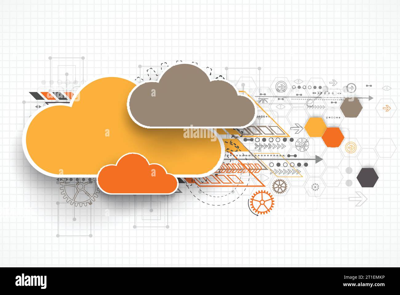 Web cloud banner template. Vector Stock Vector Image & Art - Alamy
