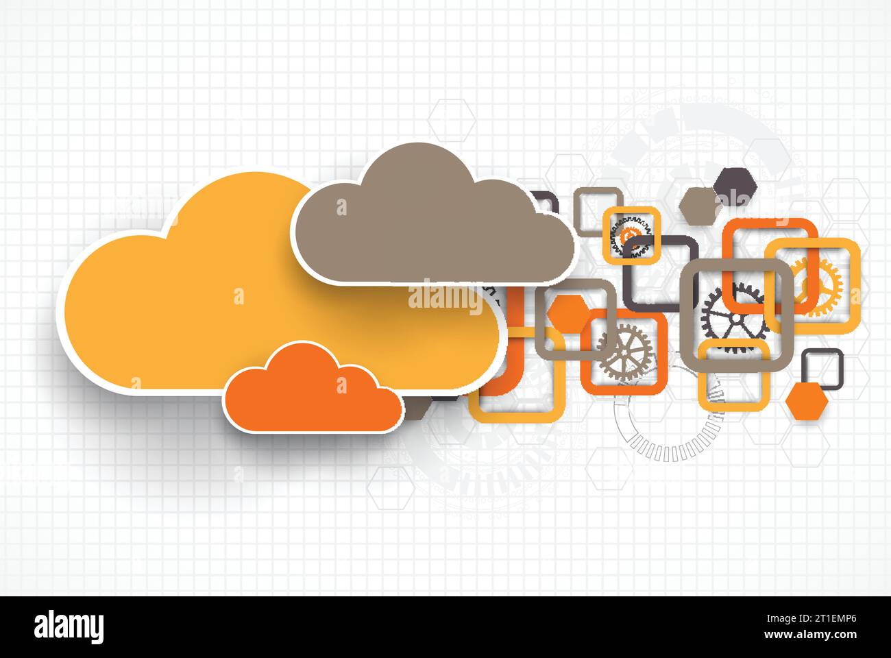 Web cloud banner template. Vector Stock Vector Image & Art - Alamy