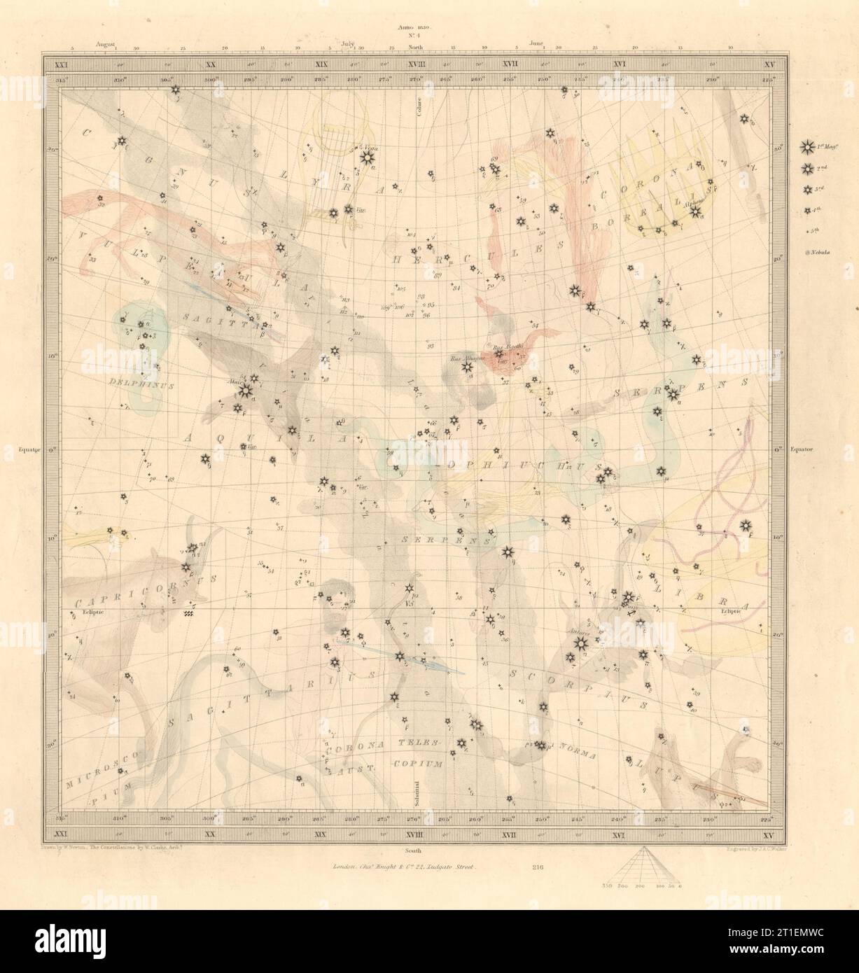 ASTRONOMY CELESTIAL. Star map. Star chart. IV. Winter Solstice. SDUK ...