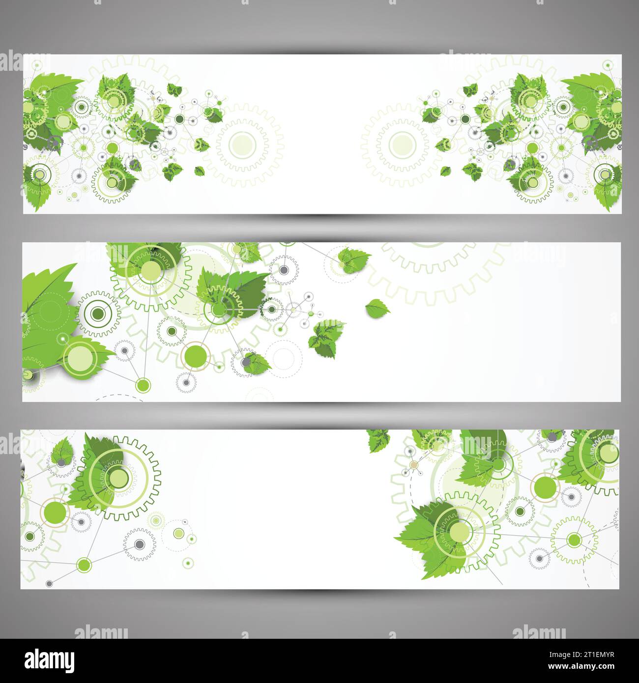 Set of web technology theme banners for your web site Stock Vector ...