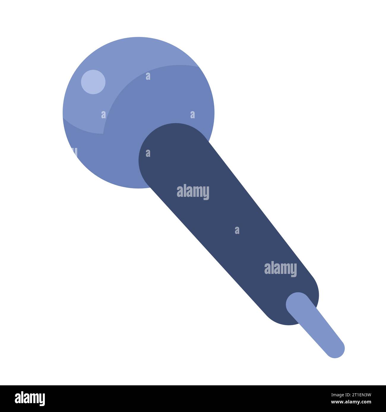 Mic microphone 2D cartoon object Stock Vector Image & Art - Alamy